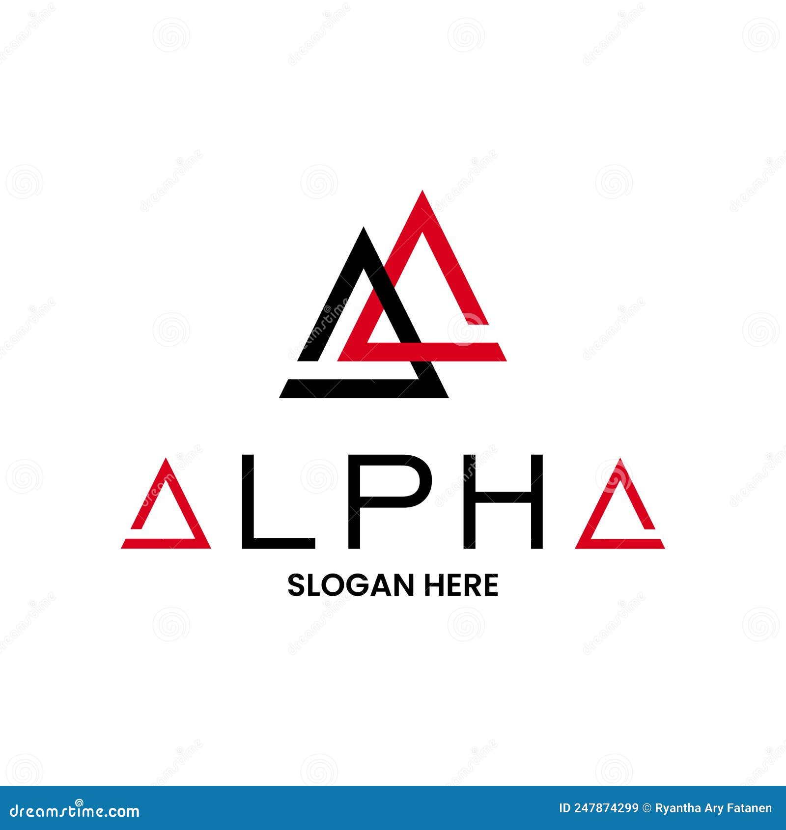 Letter a Alpha Logo Design stock vector. Illustration of diagram ...