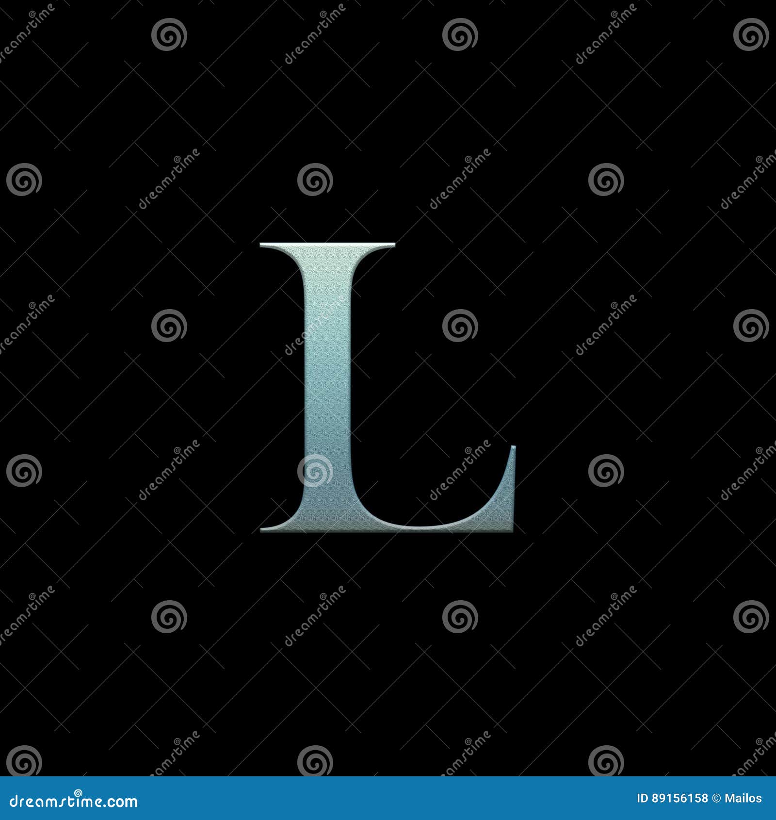 Letter of the Alphabet on a Black Background Stock Illustration ...