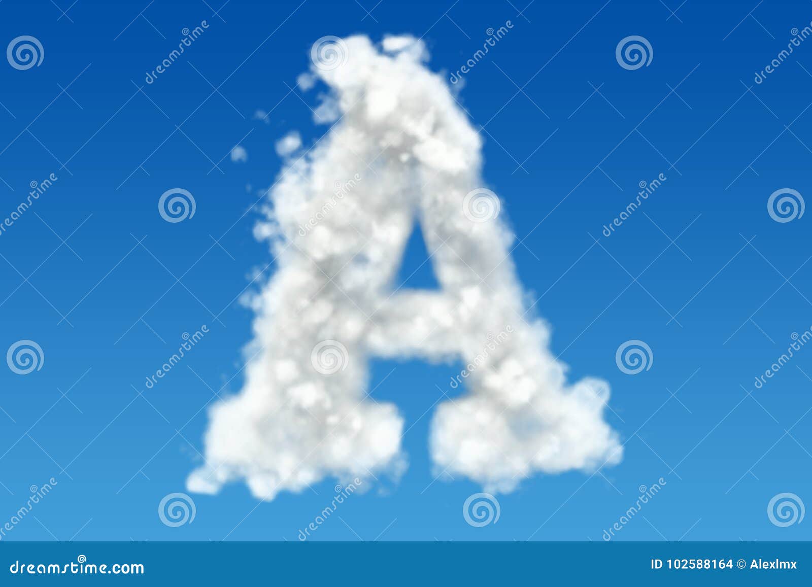 Clouds Alphabet In Transparent Background Royalty-Free Stock Photo ...