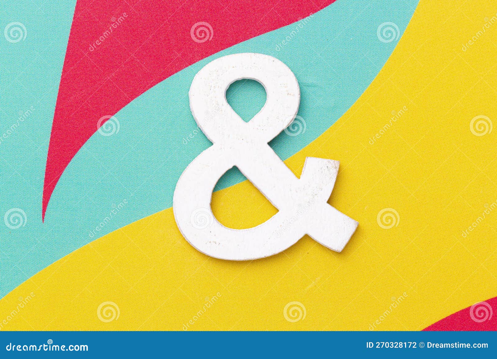 Letter & of the Alphabet on Colored Background, Top View Stock Photo ...