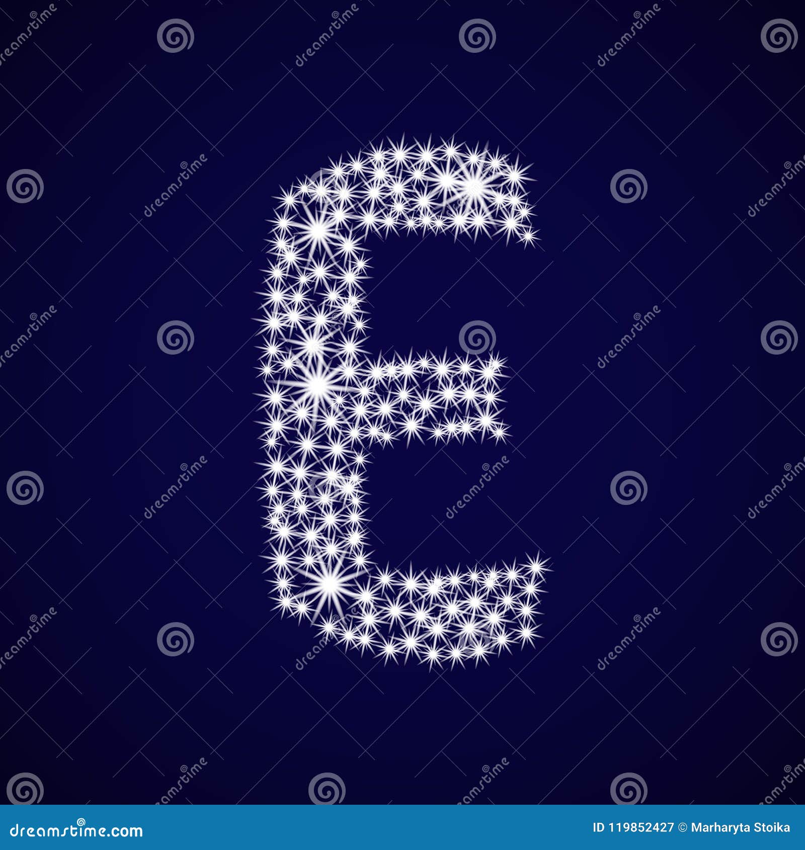 Letter of the alphabet E. stock vector. Illustration of shape - 119852427