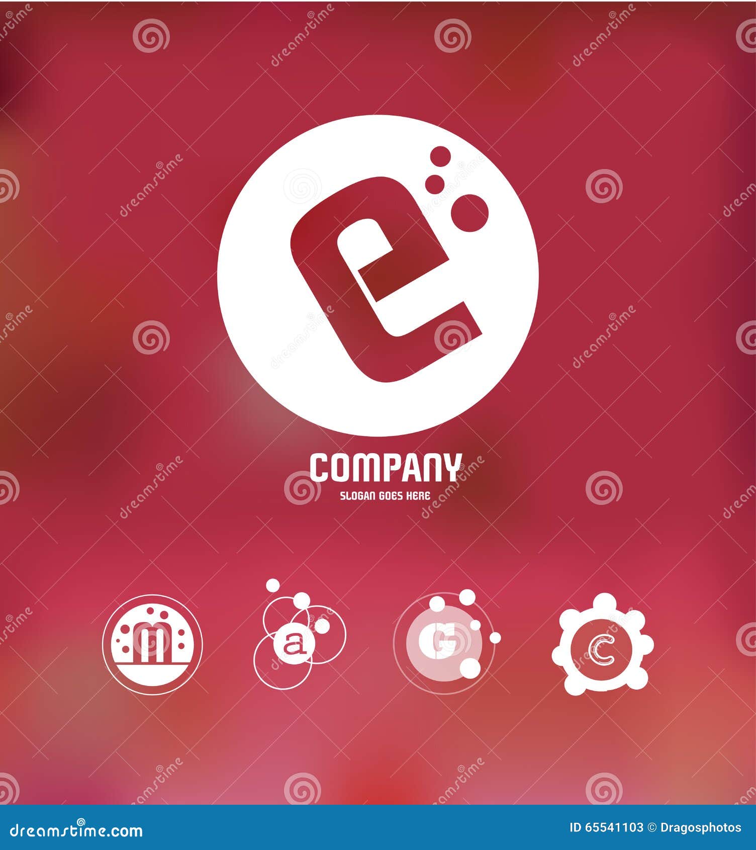 Letter Alphabet Logo Set Blur Backdrop Cartoon Vector | CartoonDealer ...