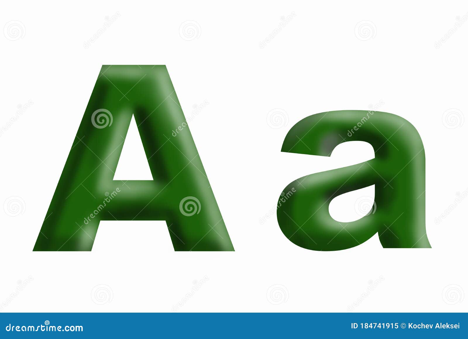 Letter of the Alphabet a, Volumetric Letter, Grassy Green, Large and ...