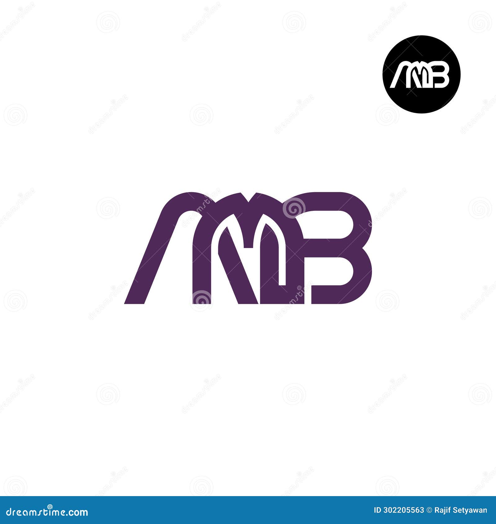 Letter AMB Monogram Logo Design Stock Vector - Illustration of design ...