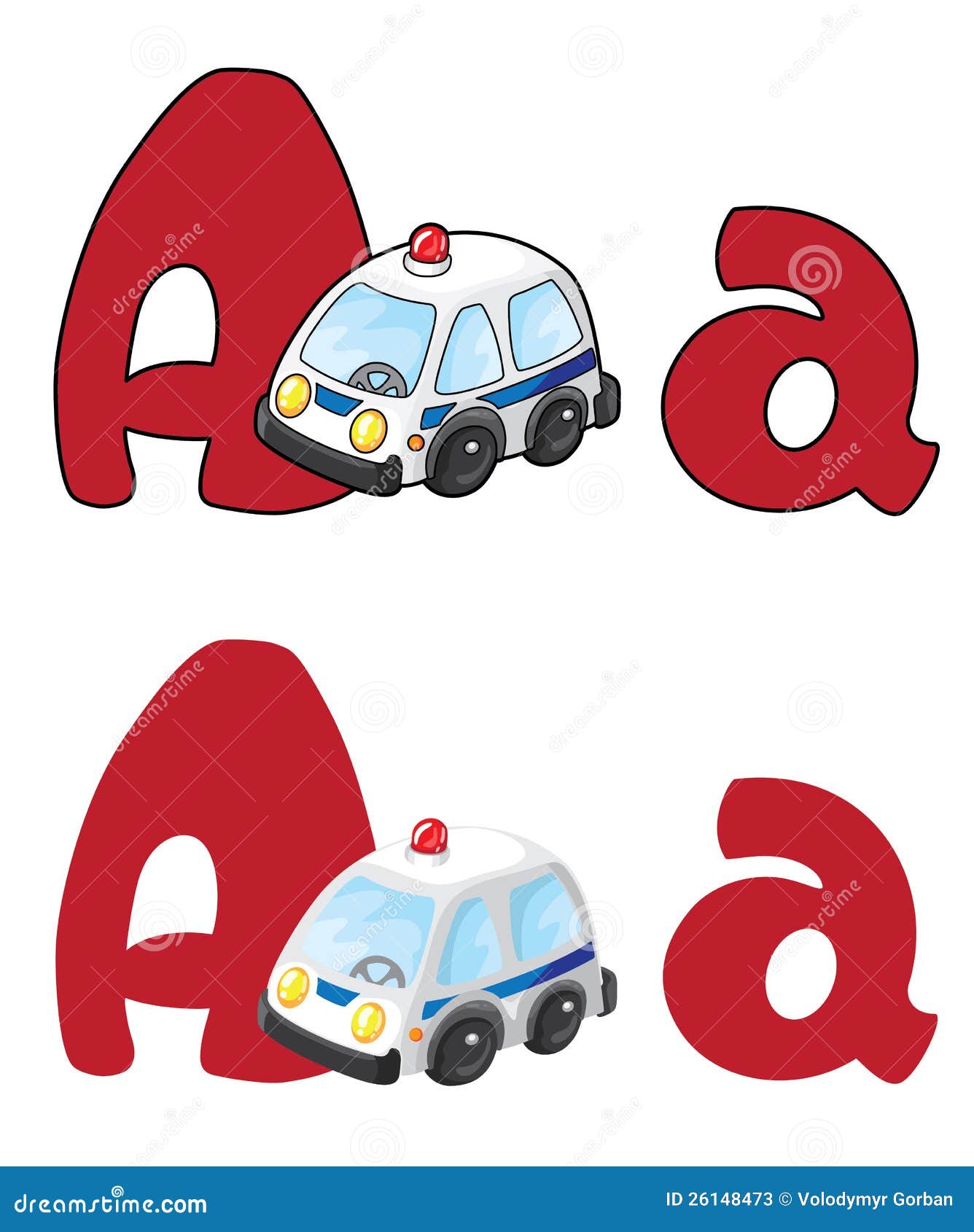 Letter a ambulance stock vector. Illustration of element - 26148473