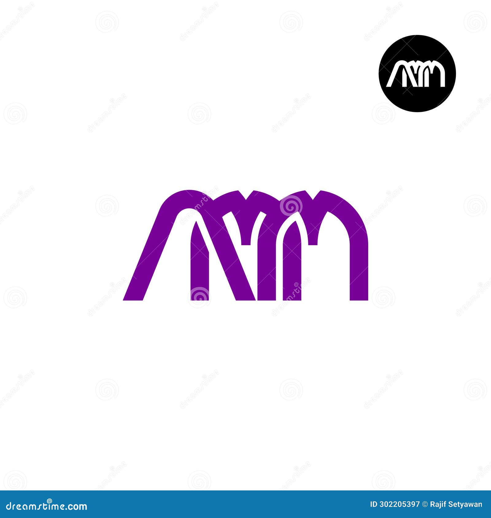 Letter AMM Monogram Logo Design Stock Vector - Illustration of letters ...