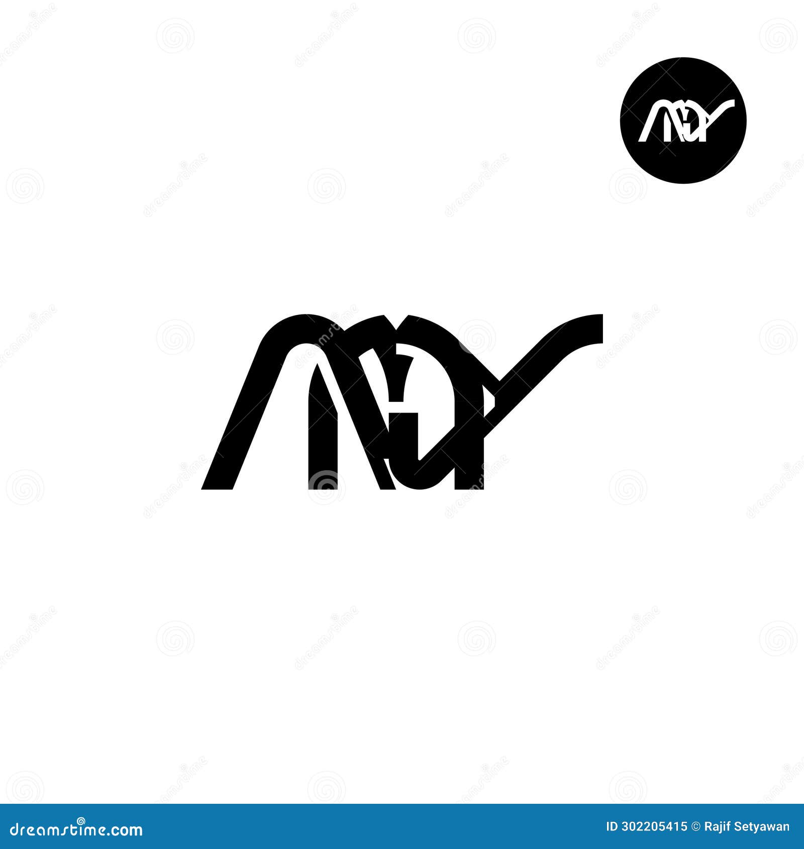 Letter AMY Monogram Logo Design Cartoon Vector | CartoonDealer.com ...