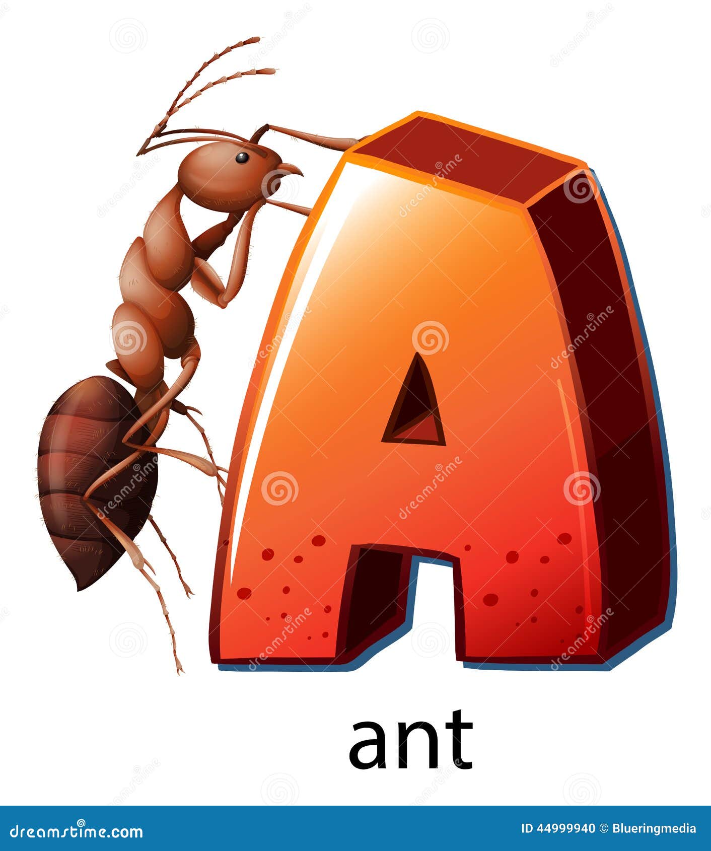 A Letter A For Ant Stock Vector - Image: 44999940