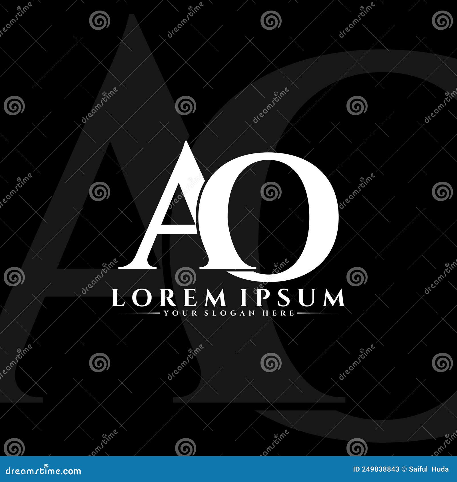 Letter AO Simple Monogram Logo Icon Design. Stock Vector - Illustration ...