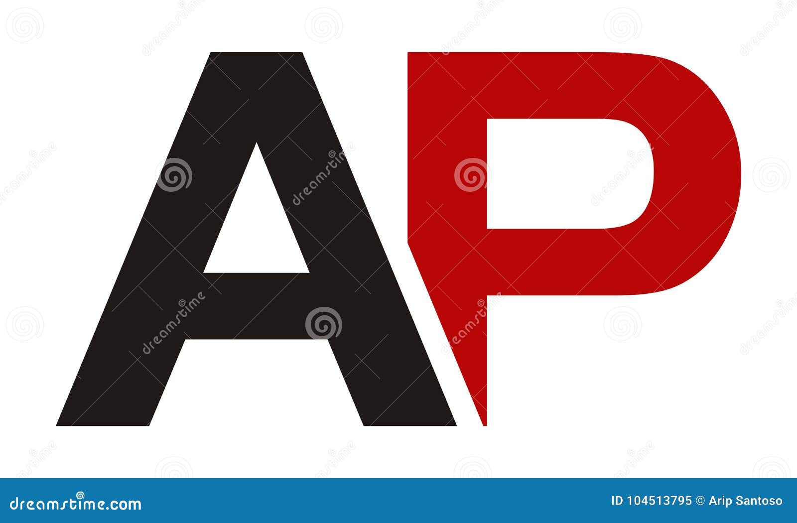 Letter AP Modern stock vector. Illustration of fashion - 104513795