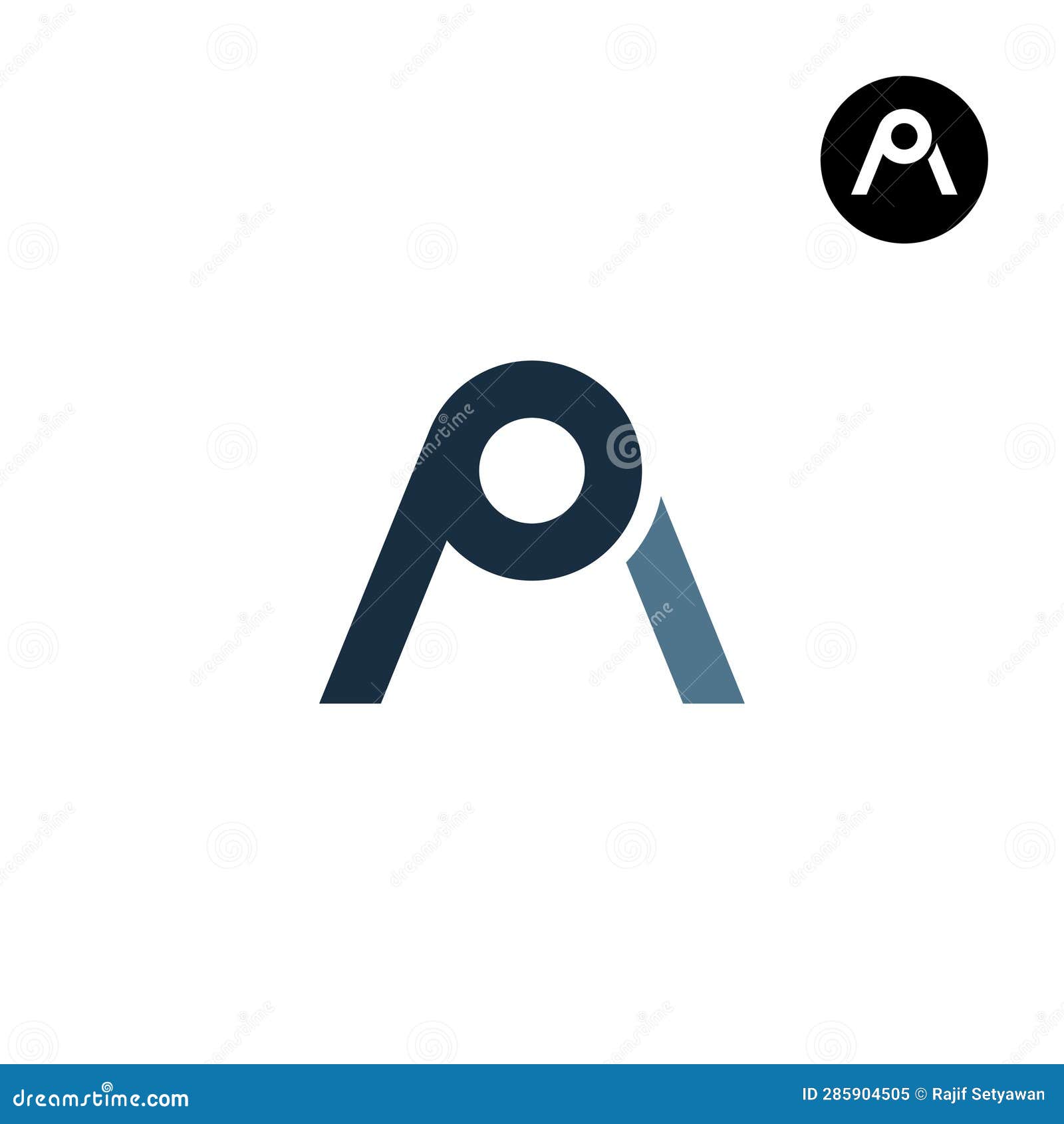 Letter AP PA Monogram Logo Design Stock Illustration - Illustration of ...