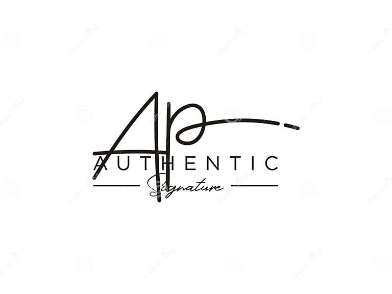 Letter AP Signature Logo Template Vector Stock Vector - Illustration of ...