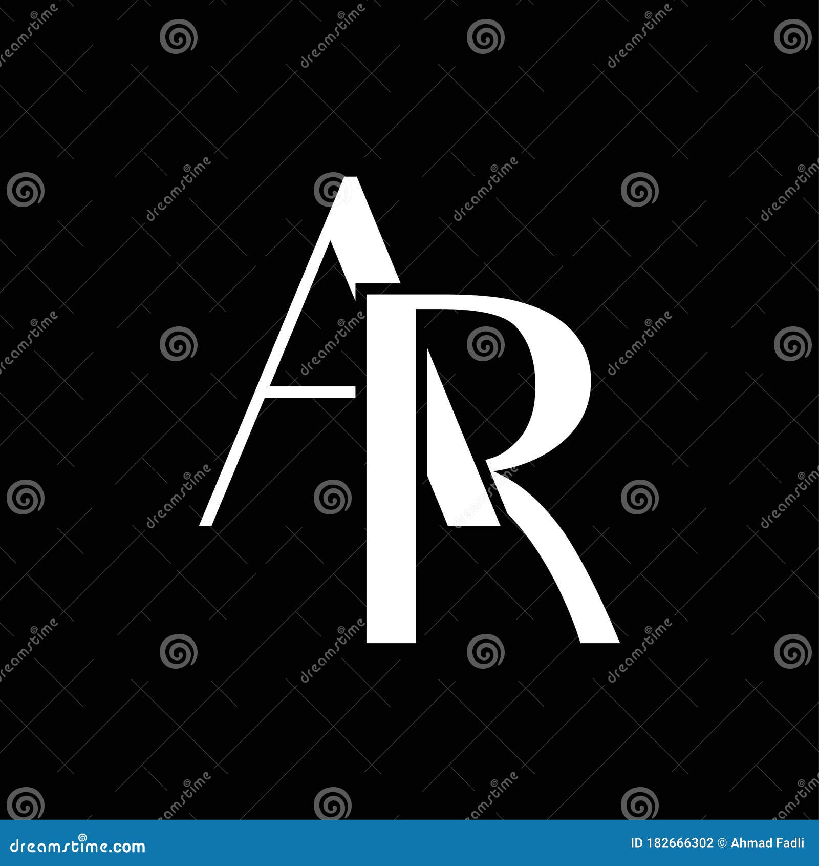 Letter AR Logo Design Template. Stock Vector - Illustration of creative ...