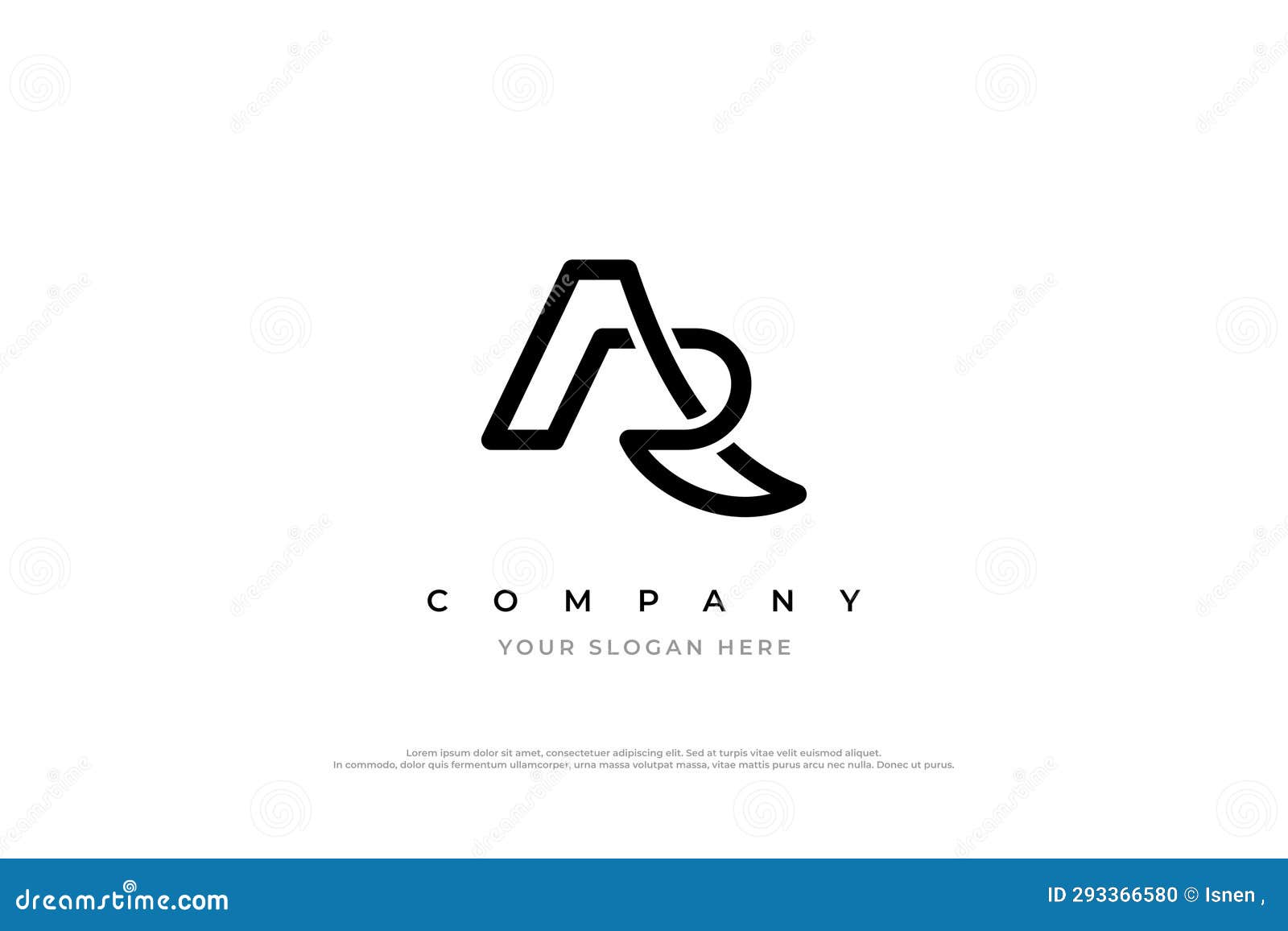 Letter AR Monogram Logo Design Stock Vector - Illustration of vector ...