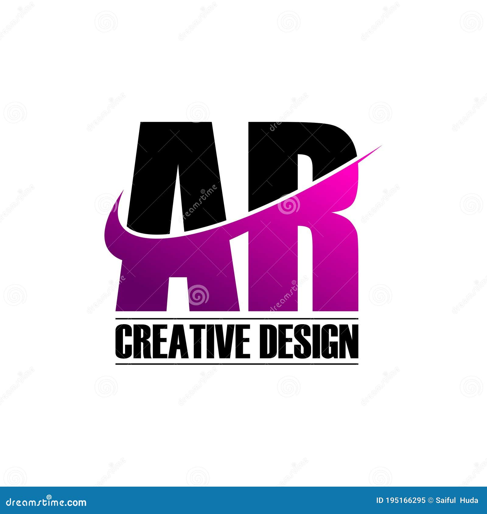 Letter AR Simple Monogram Logo Icon Design. Stock Vector - Illustration ...