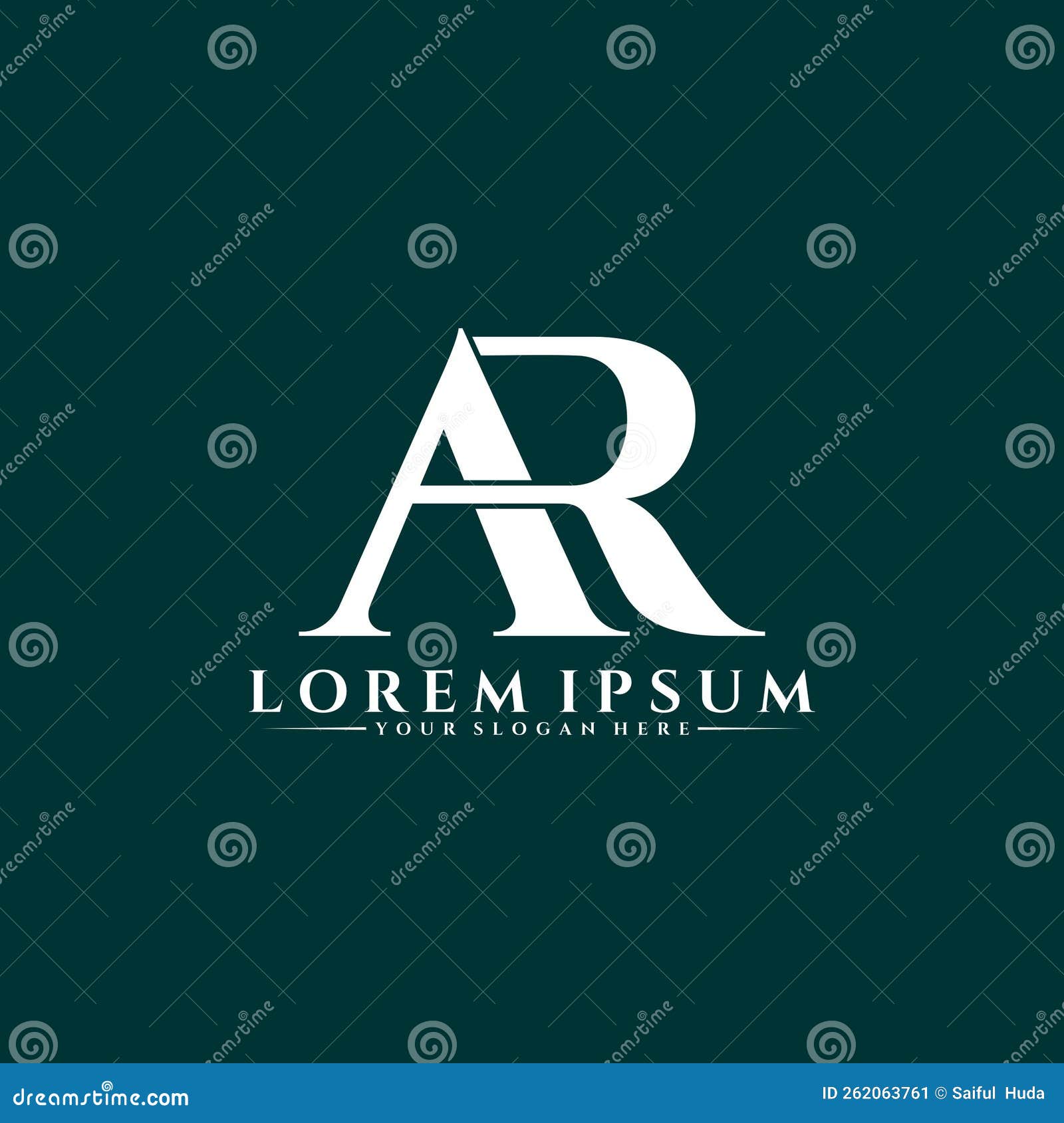 Letter AR Simple Monogram Logo Icon Design. Stock Vector - Illustration ...