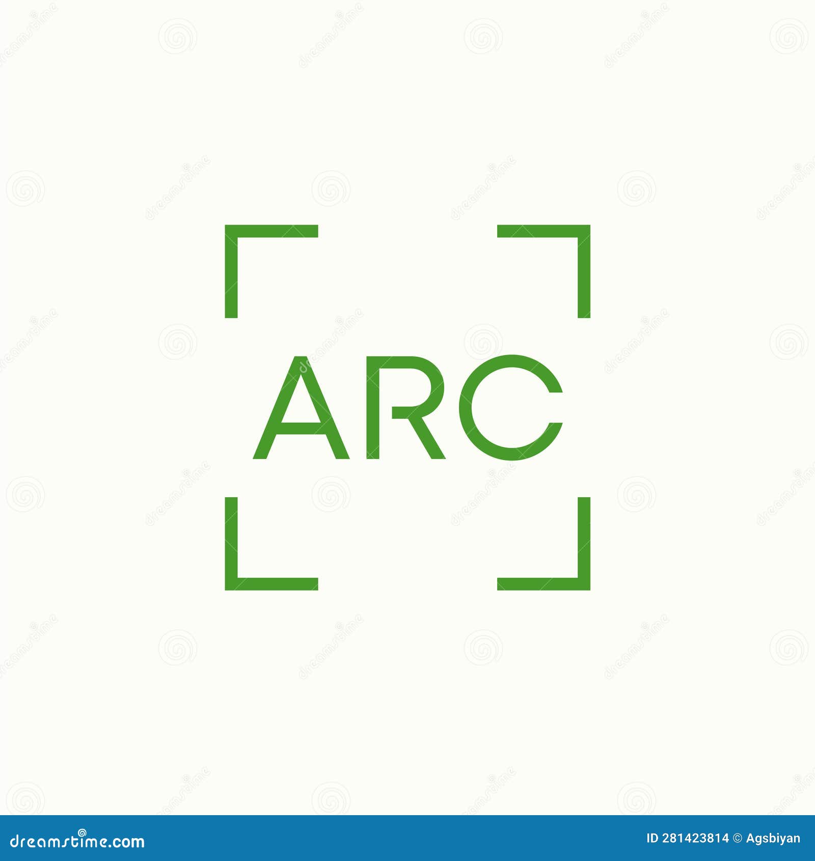 Letter ARC Font with Cut Rectangular Capture. Related To Initial ...