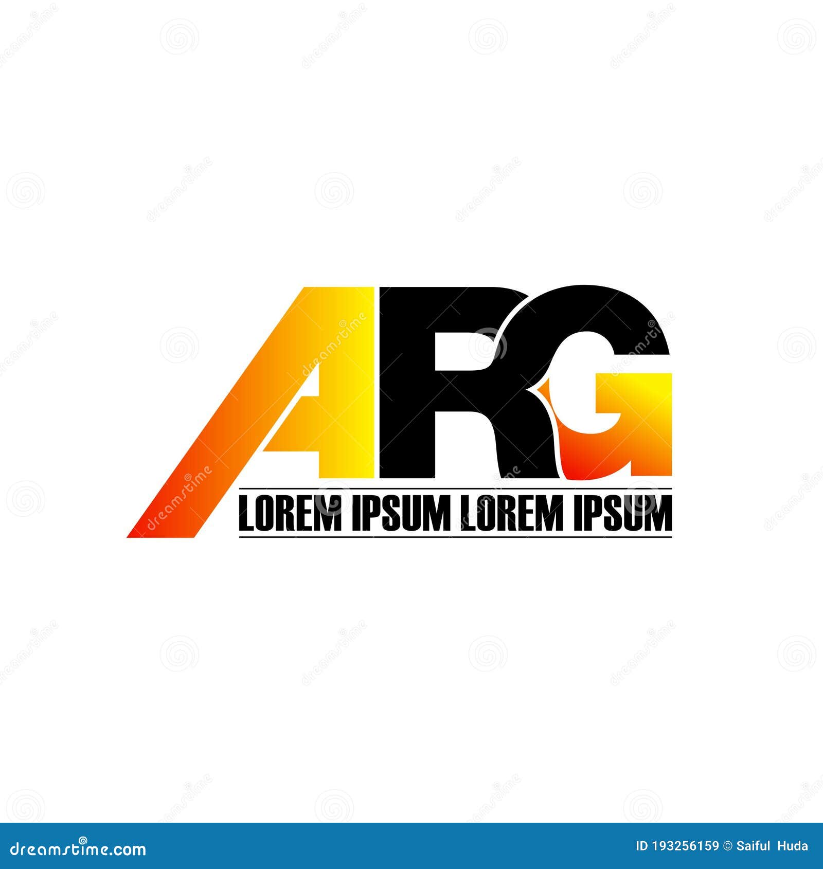 Letter ARG Simple Monogram Logo Icon Design. Stock Vector ...