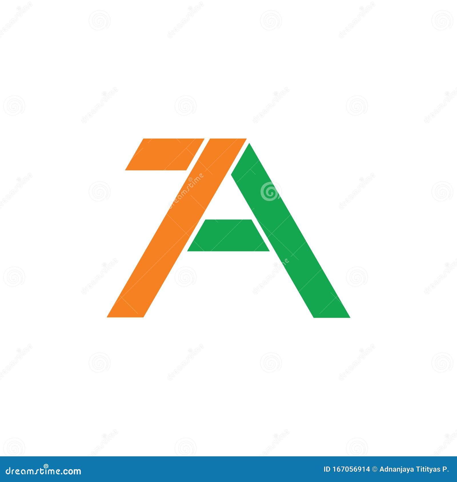 Letter 7a Arrow Geometric Logo Vector Stock Vector - Illustration of ...