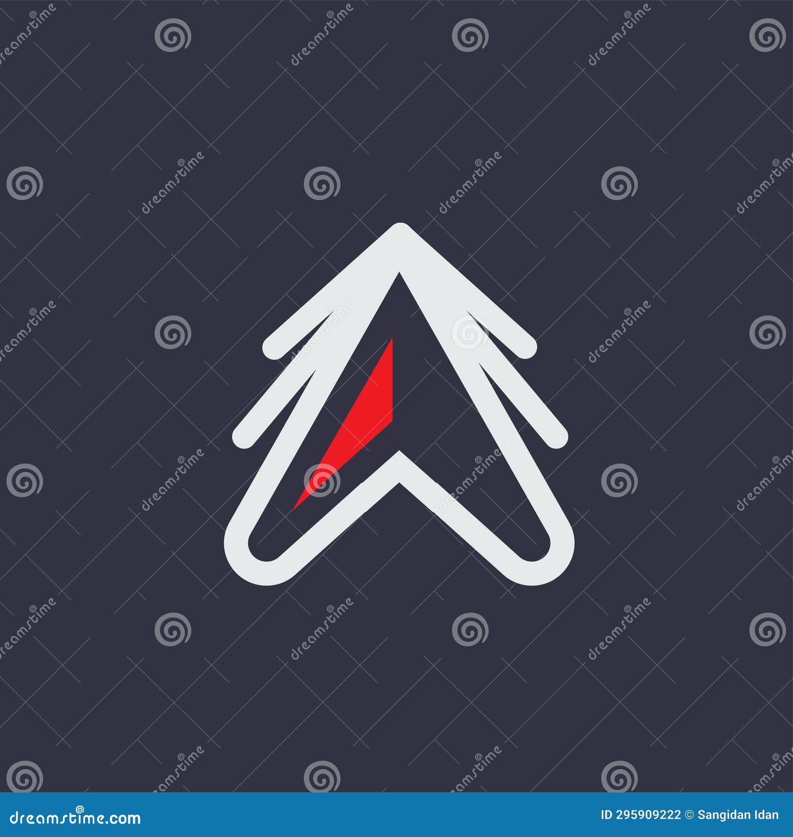 A Letter Arrow Icon Vector Concept Design Template Stock Vector ...