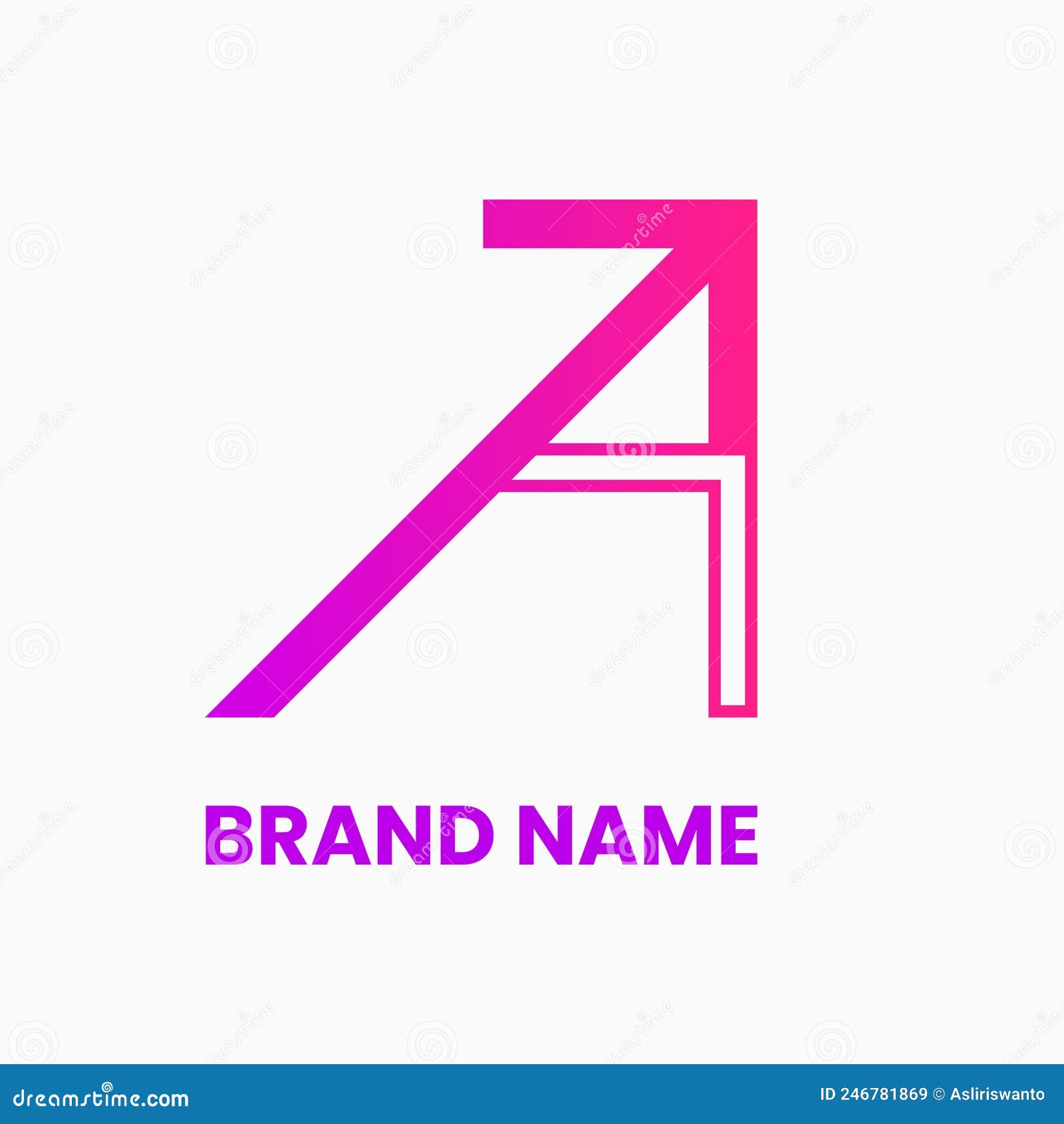 Letter a Arrow Logo Concept. Gradient, Simple, Modern and Line Logotype ...