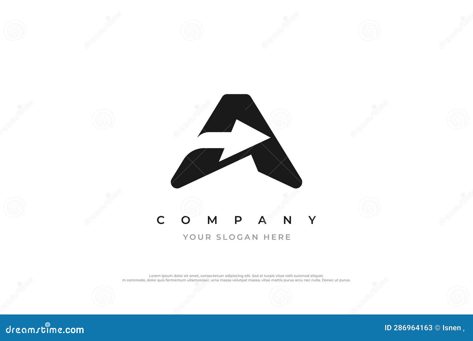 Letter a and Arrow Logo Design Stock Vector - Illustration of abstract ...