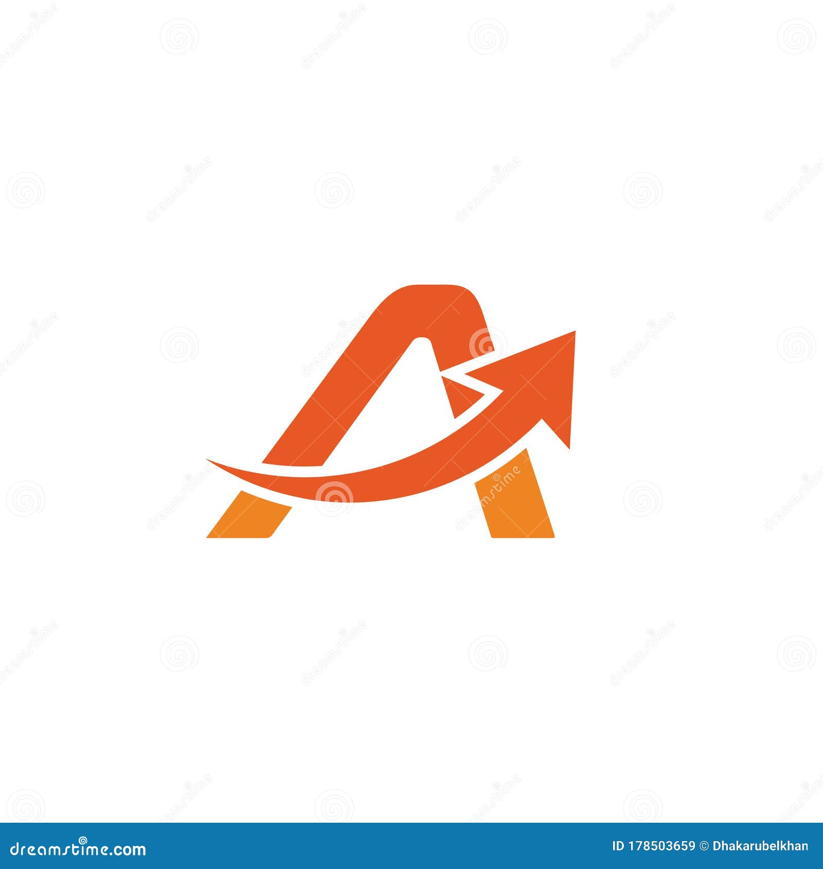 Letter a with Arrow Logo Template Vector Design Stock Vector ...