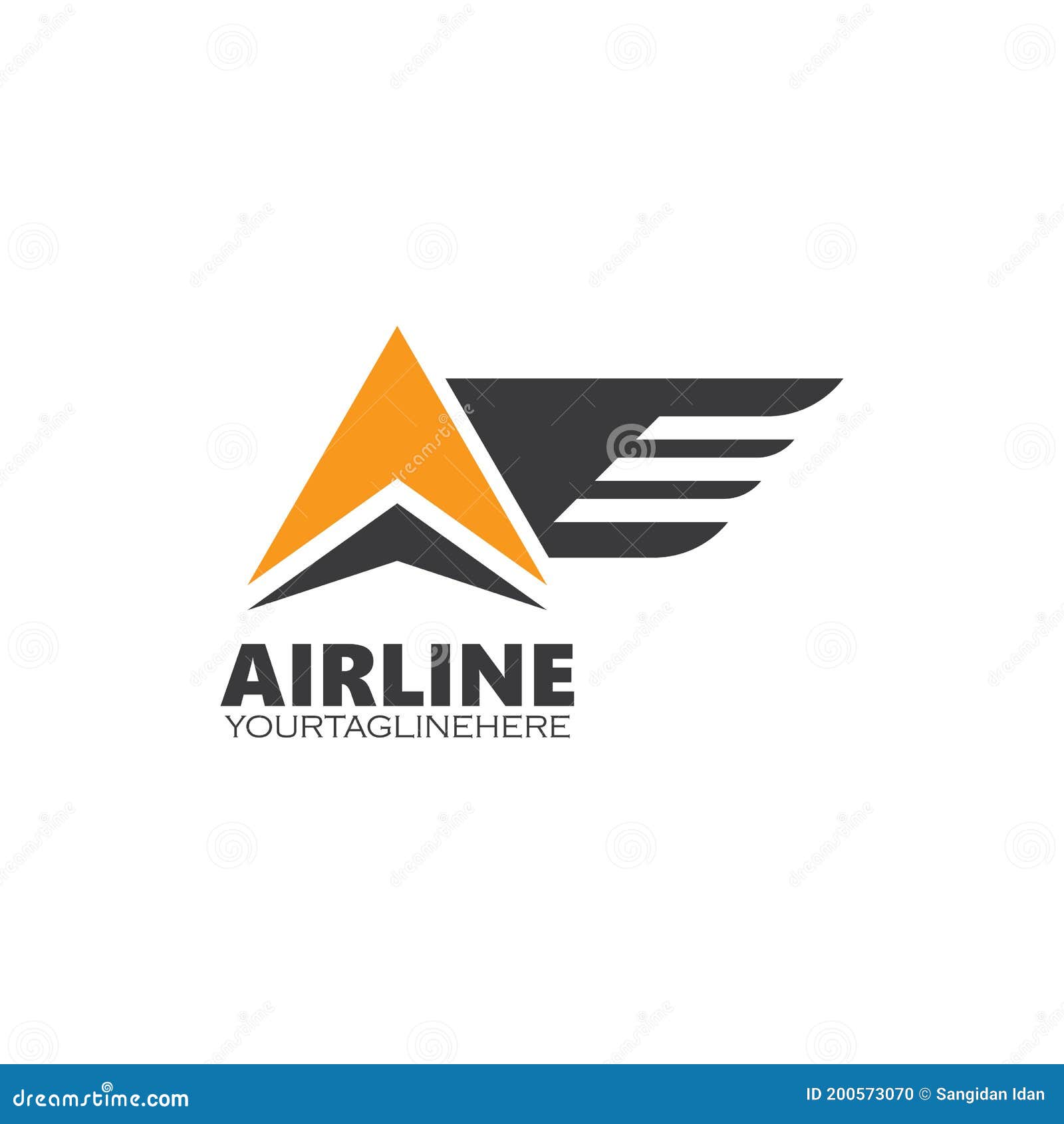 A Letter Arrow Wing Icon of Airlines Business Template Vector Stock ...