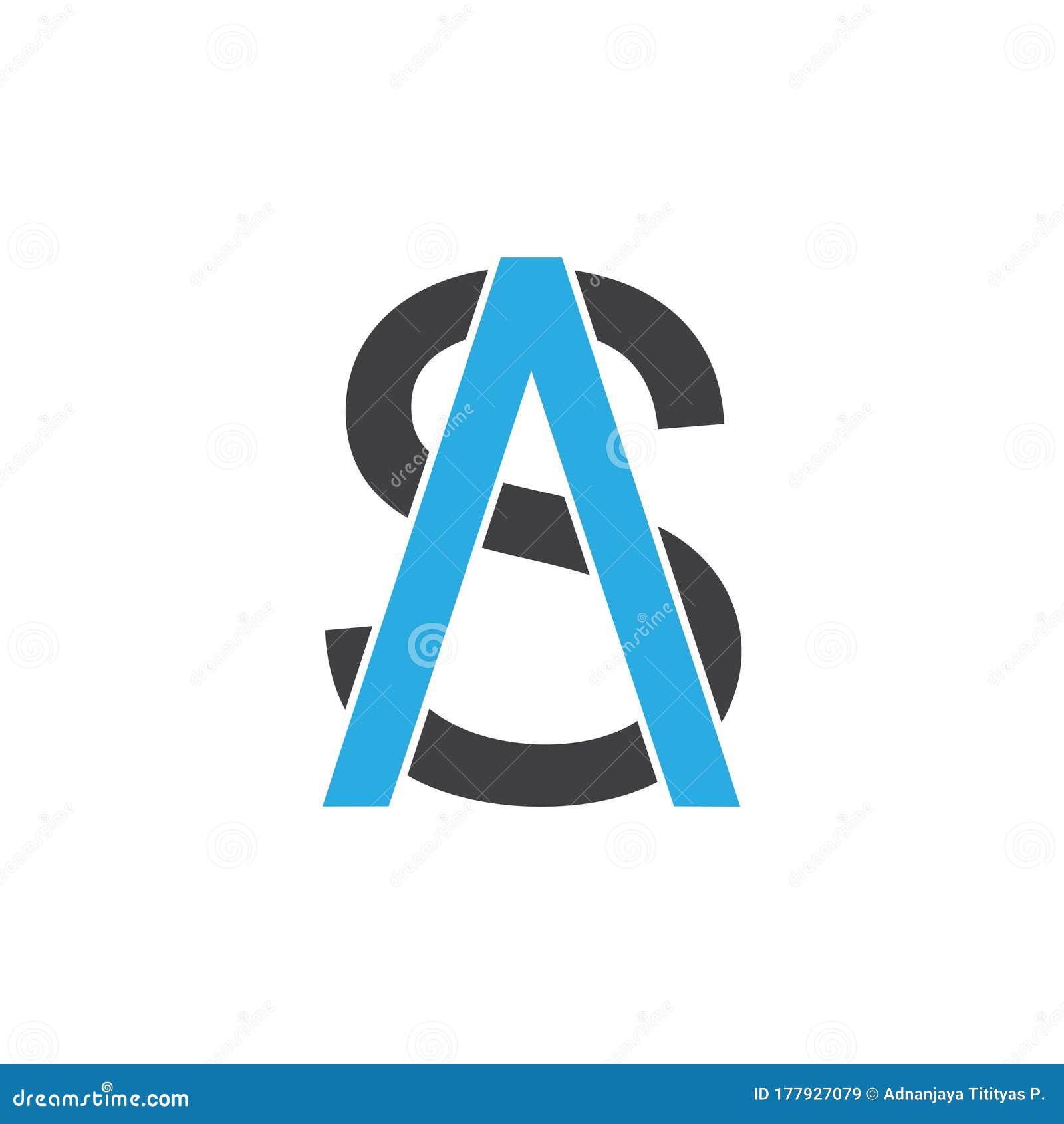 Letter As Arrow Geometric Logo Vector Stock Vector - Illustration of ...