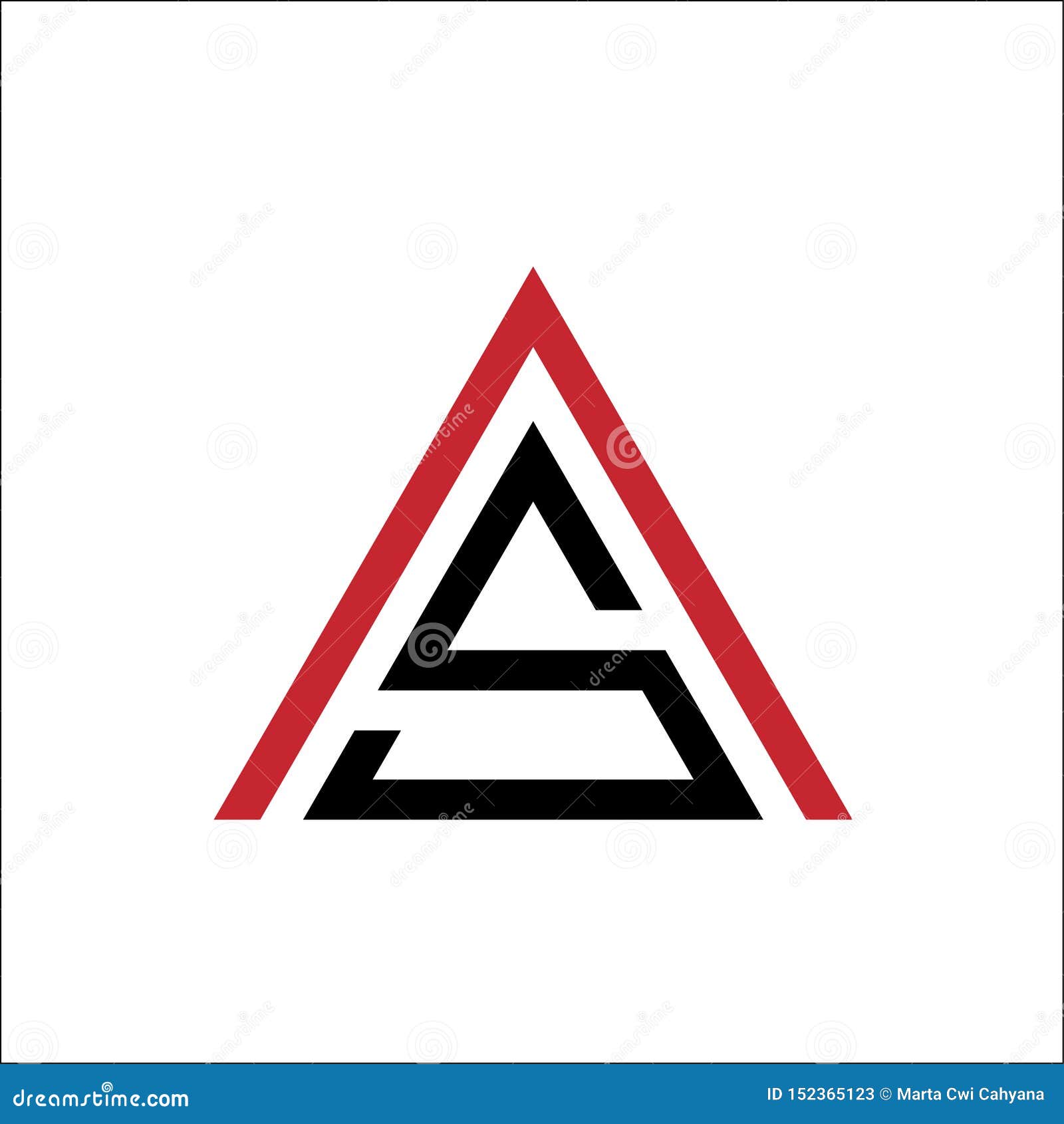 Letter AS Triangle Logo Vector Template Stock Vector - Illustration of ...