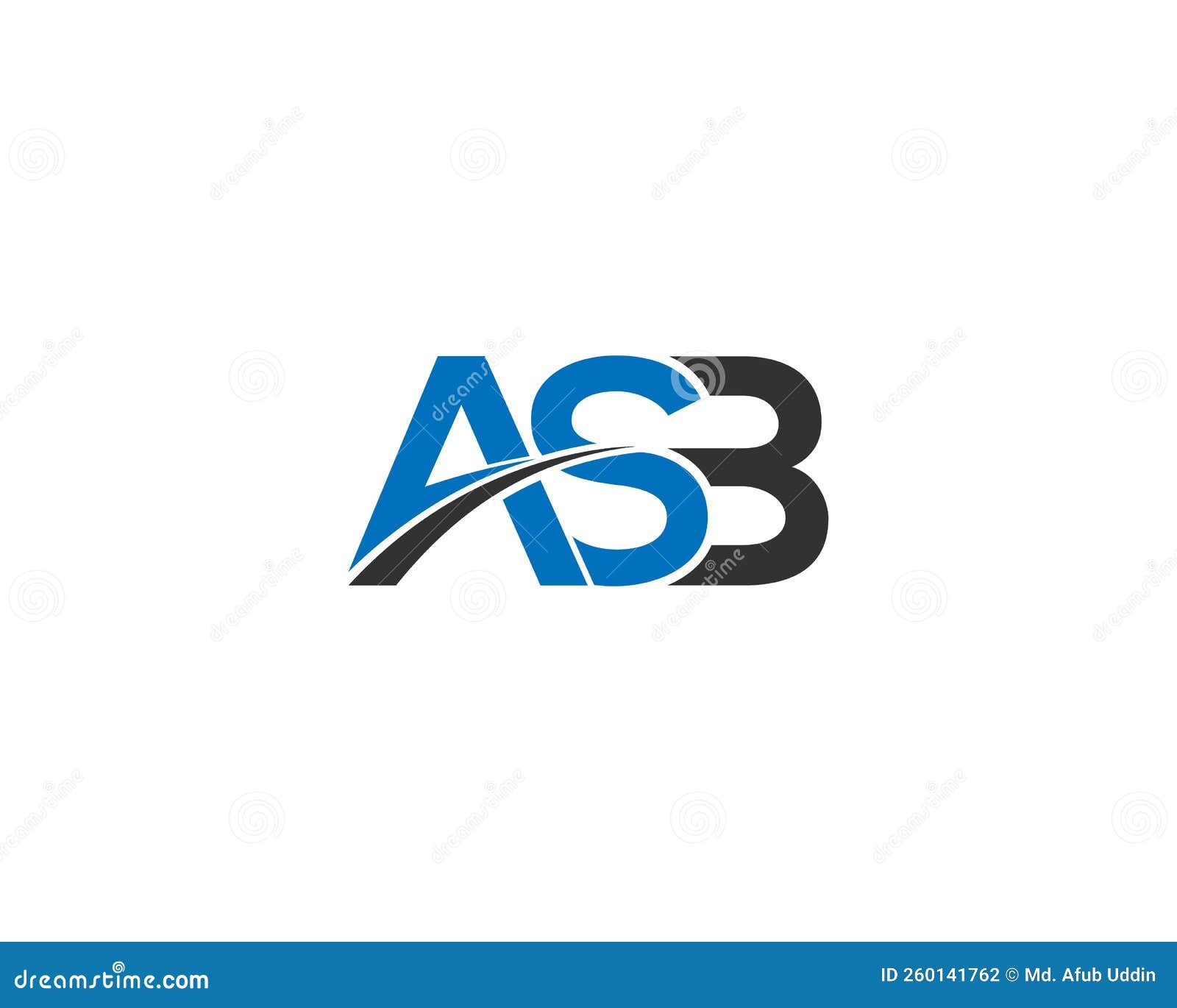 Letter ASB Creative Logo Design Stock Vector - Illustration of template ...