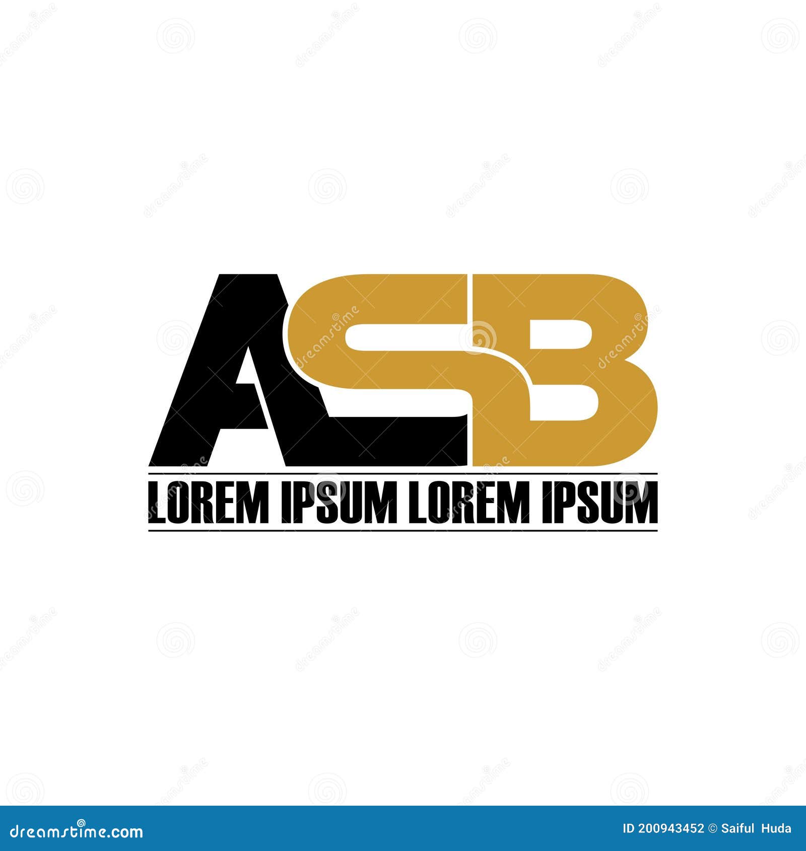 Letter ASB Simple Monogram Logo Icon Design. Stock Vector ...