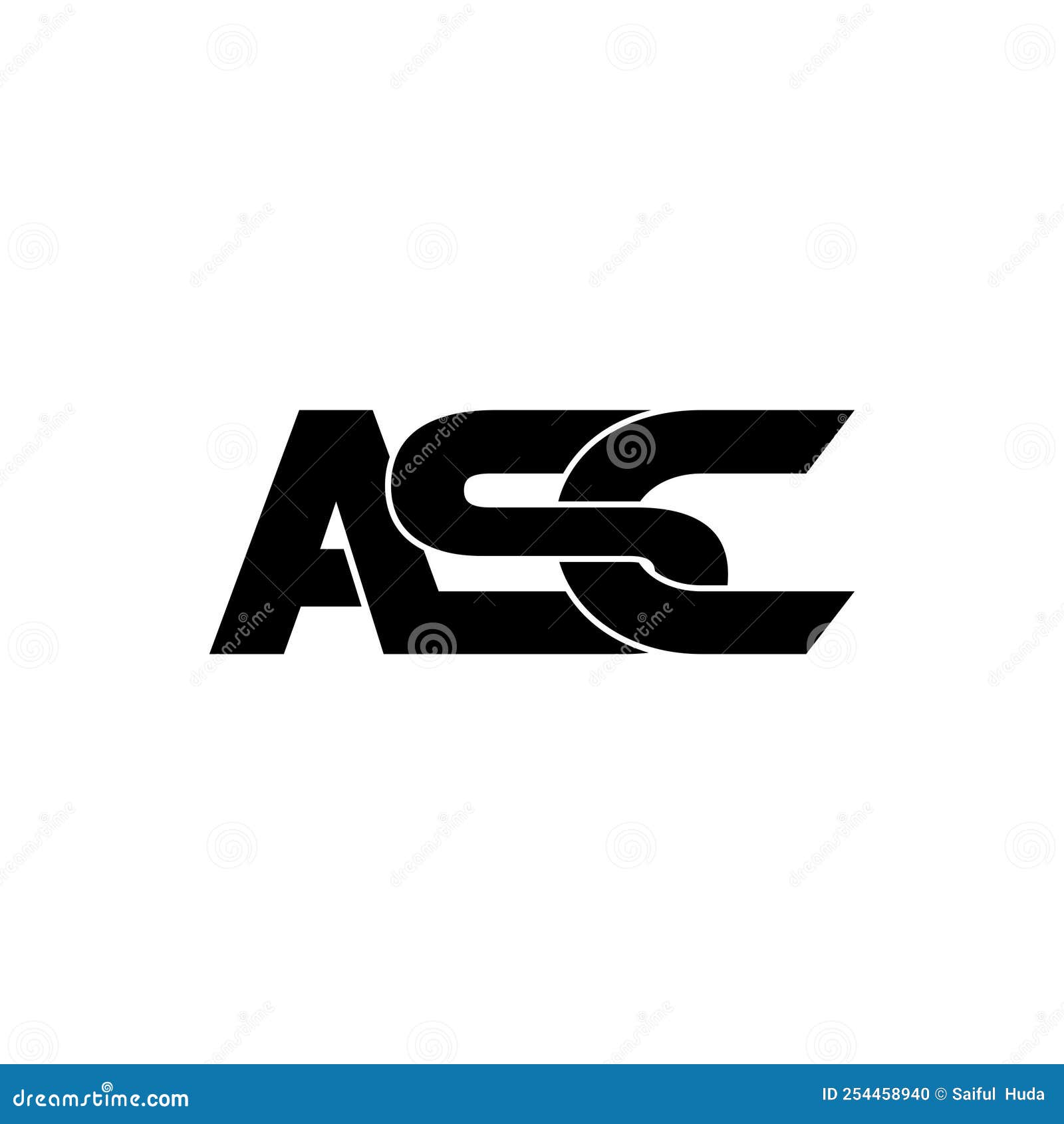 Letter ASC Simple Monogram Logo Icon Design. Stock Vector ...