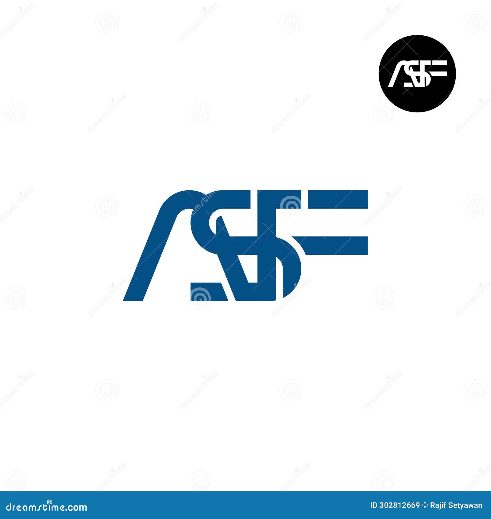 Letter ASF Monogram Logo Design Stock Vector - Illustration of letters ...