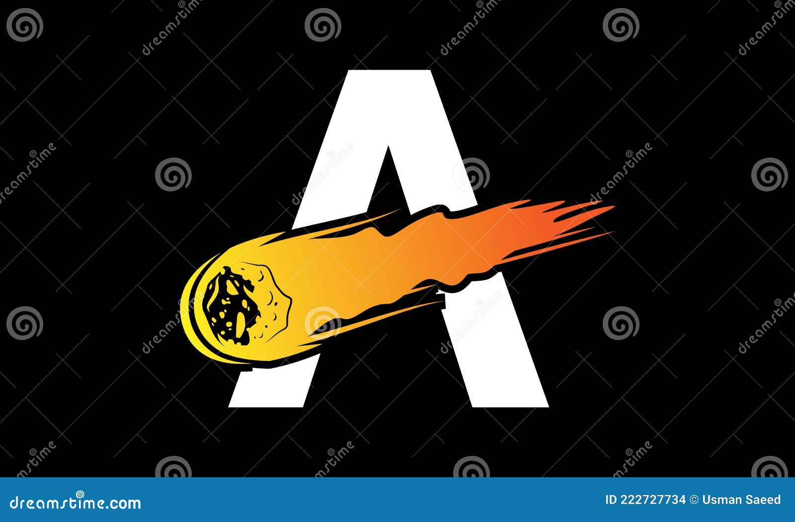 Letter a Asteroid Icon Logo Design Illustration Symbol Stock Vector ...