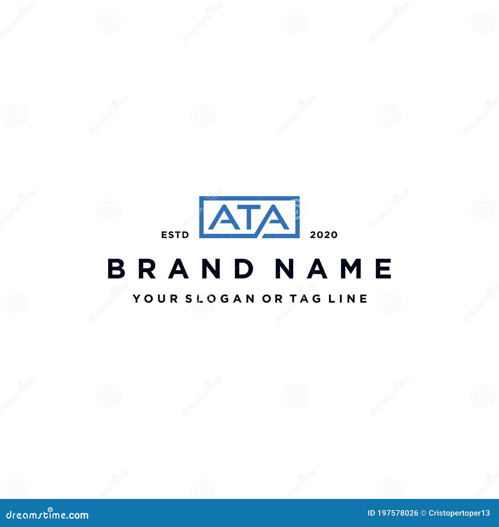 Letter ATA Logo Design Vector Stock Vector - Illustration of icon ...