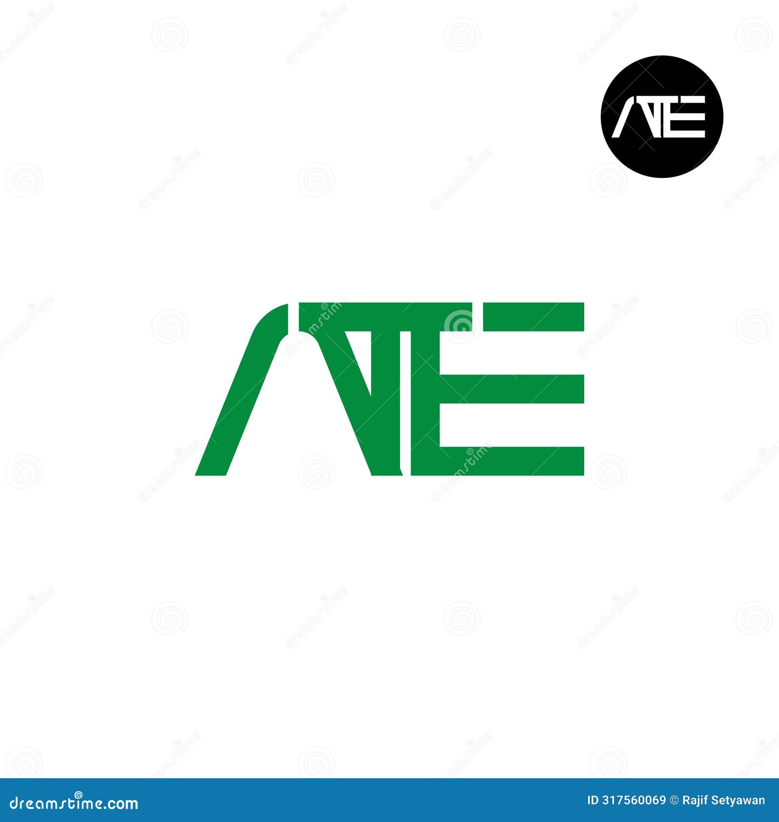 Letter ATE Monogram Logo Design Cartoon Vector | CartoonDealer.com ...