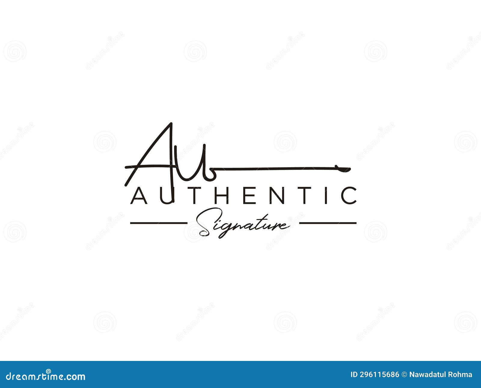 Letter AU Signature Logo Template Vector Stock Vector - Illustration of ...