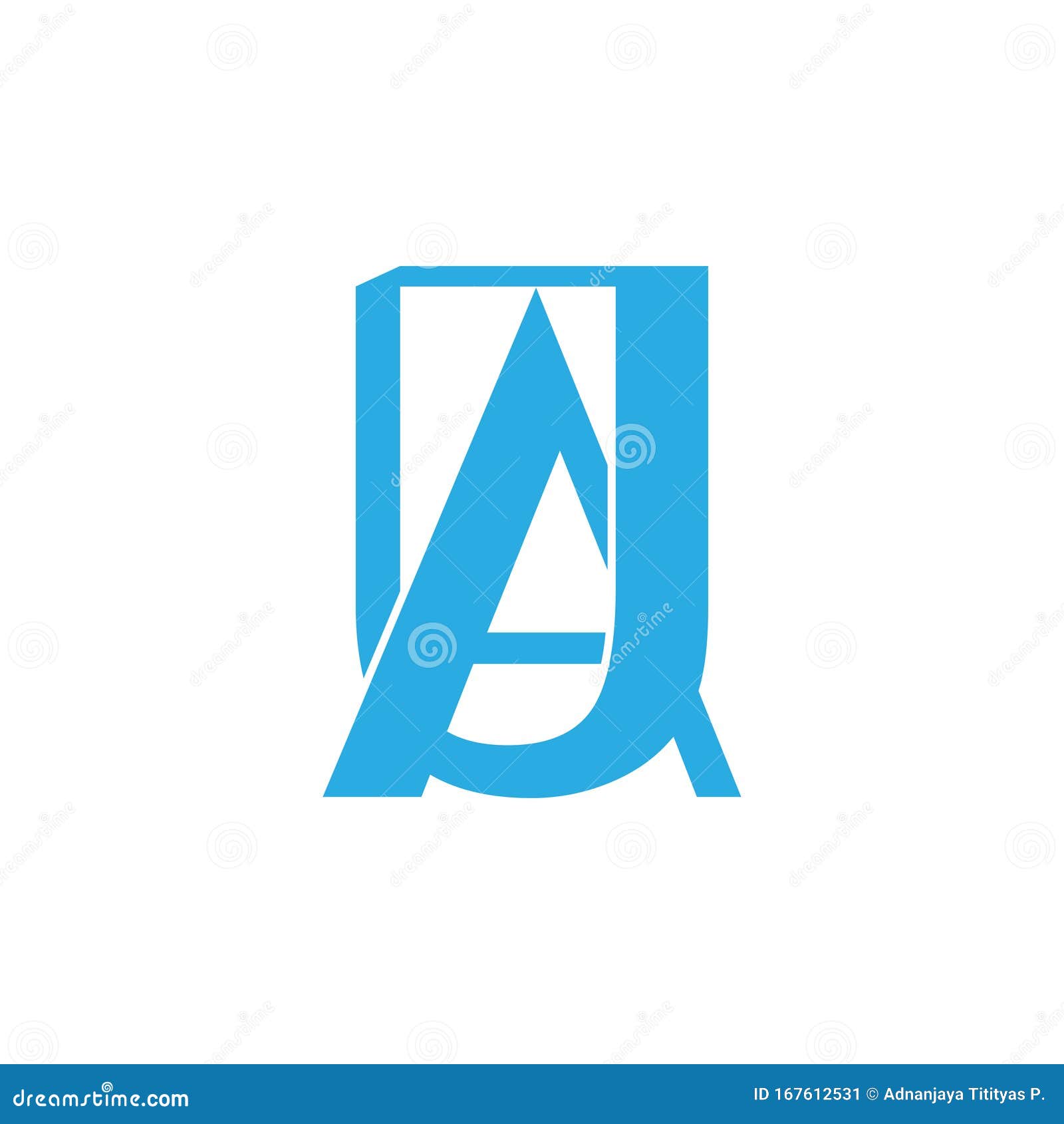Letter Au Simple Flat Logo Vector Stock Vector - Illustration of modern ...