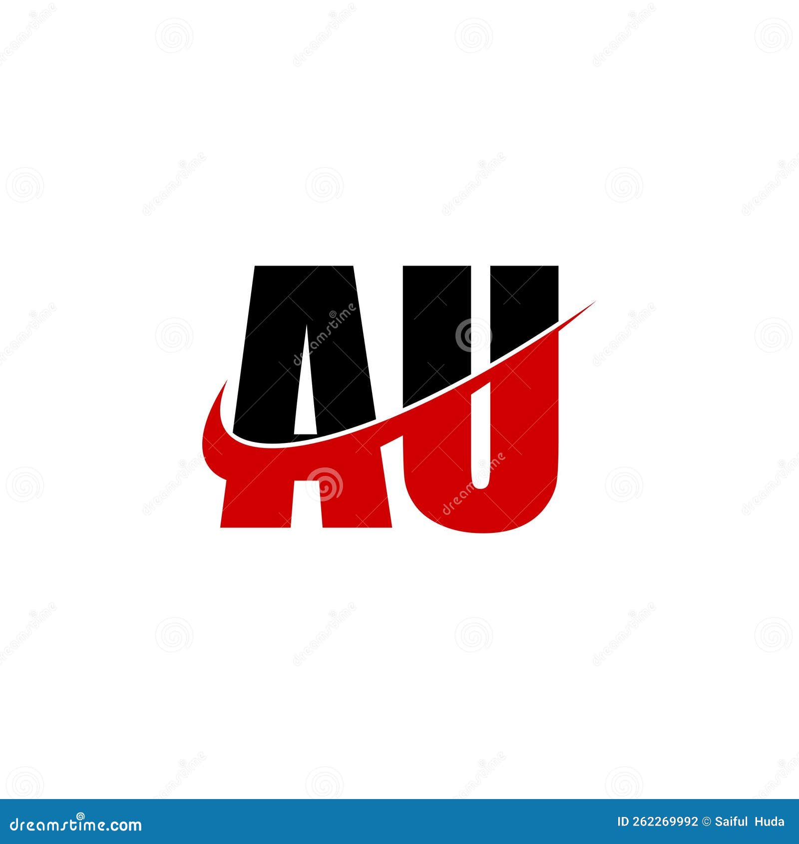 Letter AU Simple Monogram Logo Icon Design. Stock Vector - Illustration ...