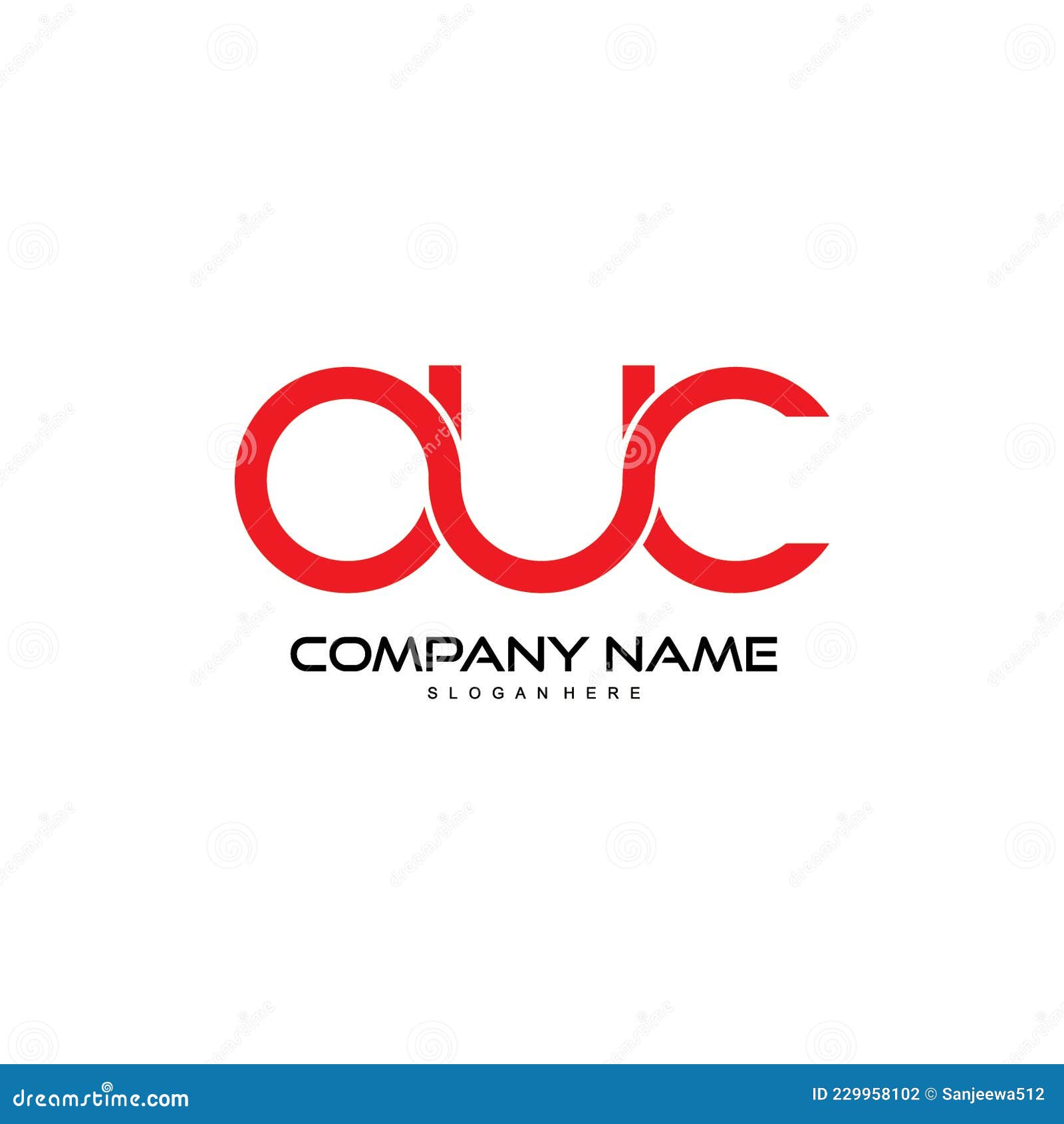 Letter AUC, OUC Logo Design Vector Stock Vector - Illustration of ...