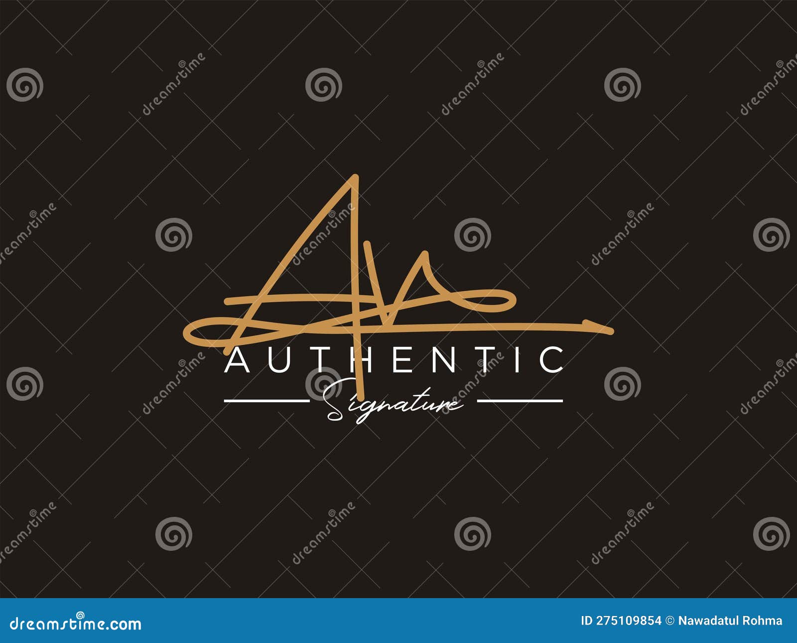 Letter AV Signature Logo Template Vector Stock Vector - Illustration of ...