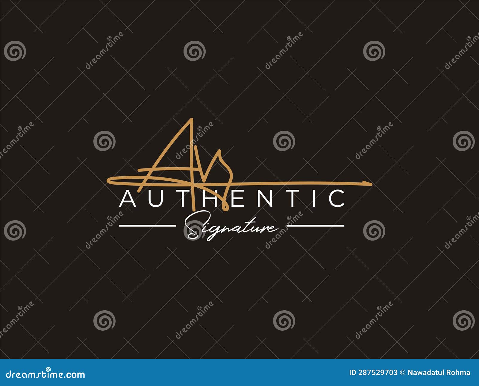 Letter AV Signature Logo Template Vector Stock Vector - Illustration of ...