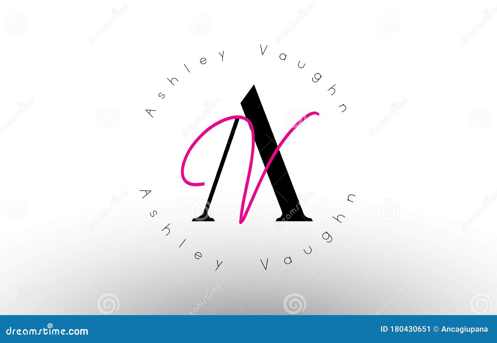 Letter AV Signature Minimalistic Monogram Vector Logo. Simple AV Icon ...