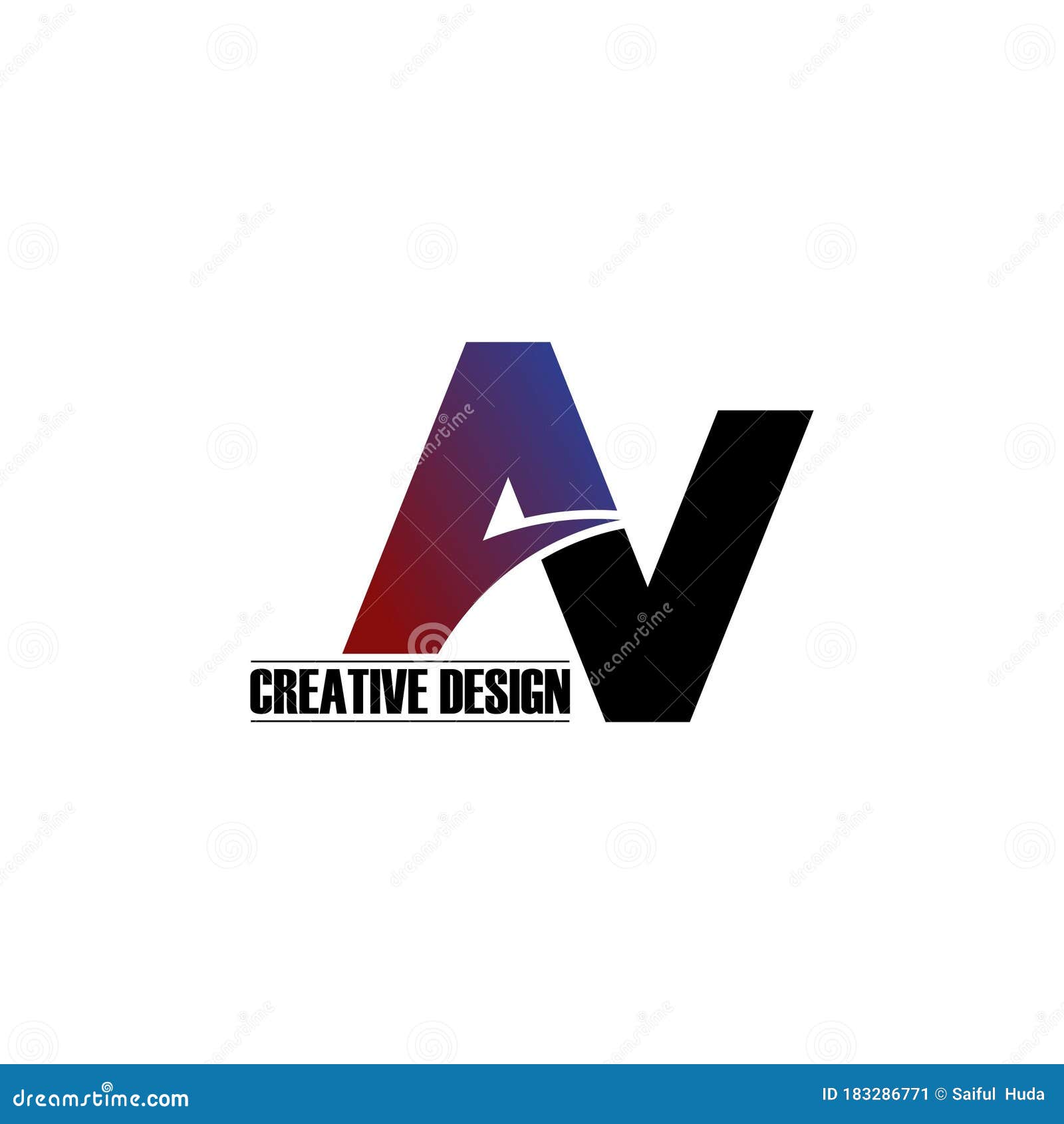 Letter AV Triangle Simple Logo Design Vector. Stock Vector ...