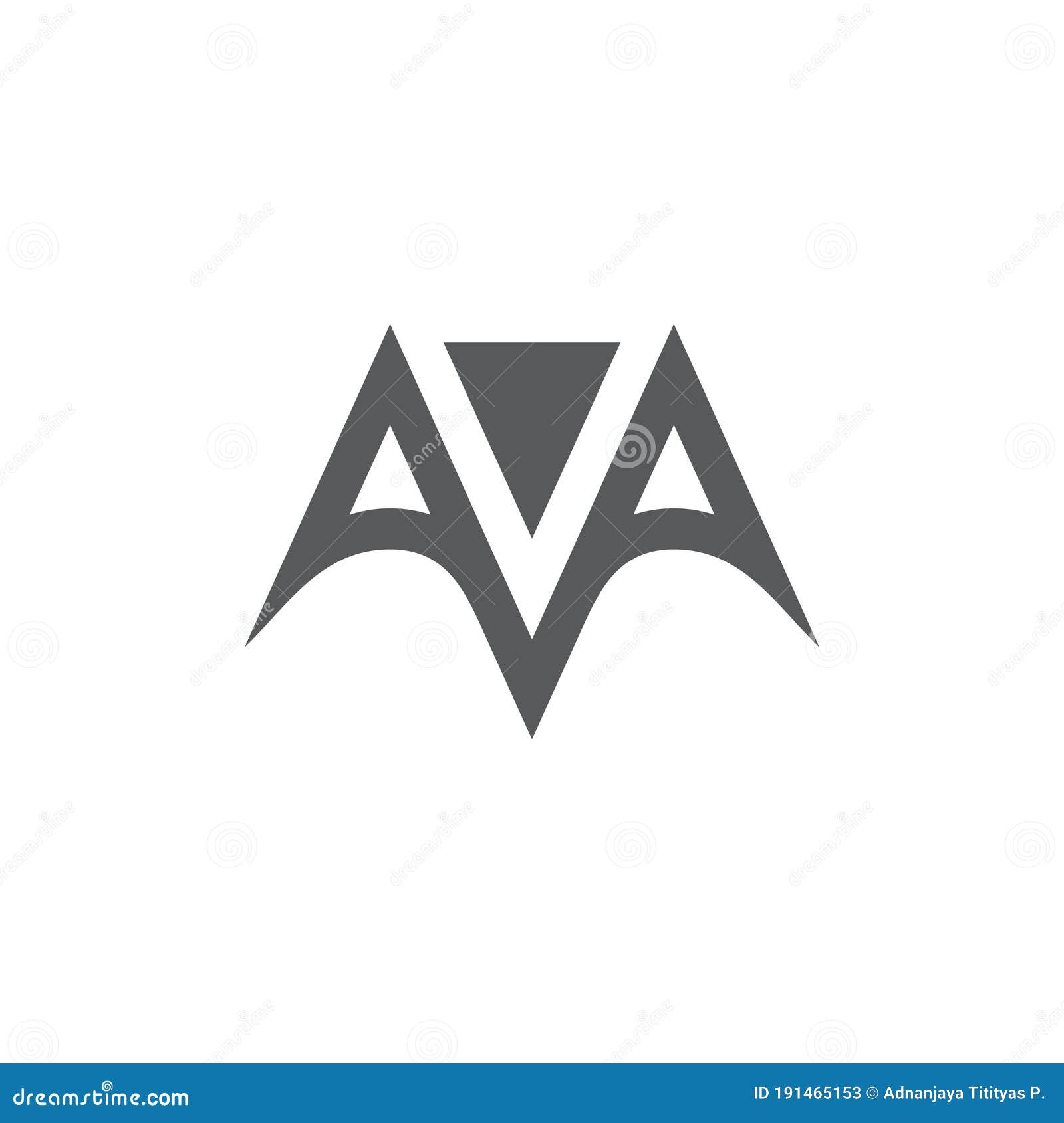 Letter Ava Simple Geometric Logo Vector Stock Vector - Illustration of ...