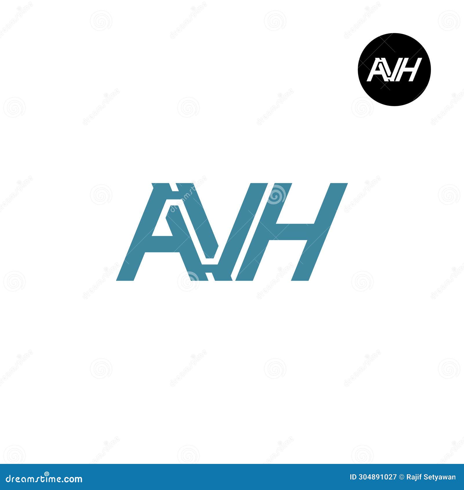 Letter AVH Monogram Logo Design Stock Vector - Illustration of brand ...