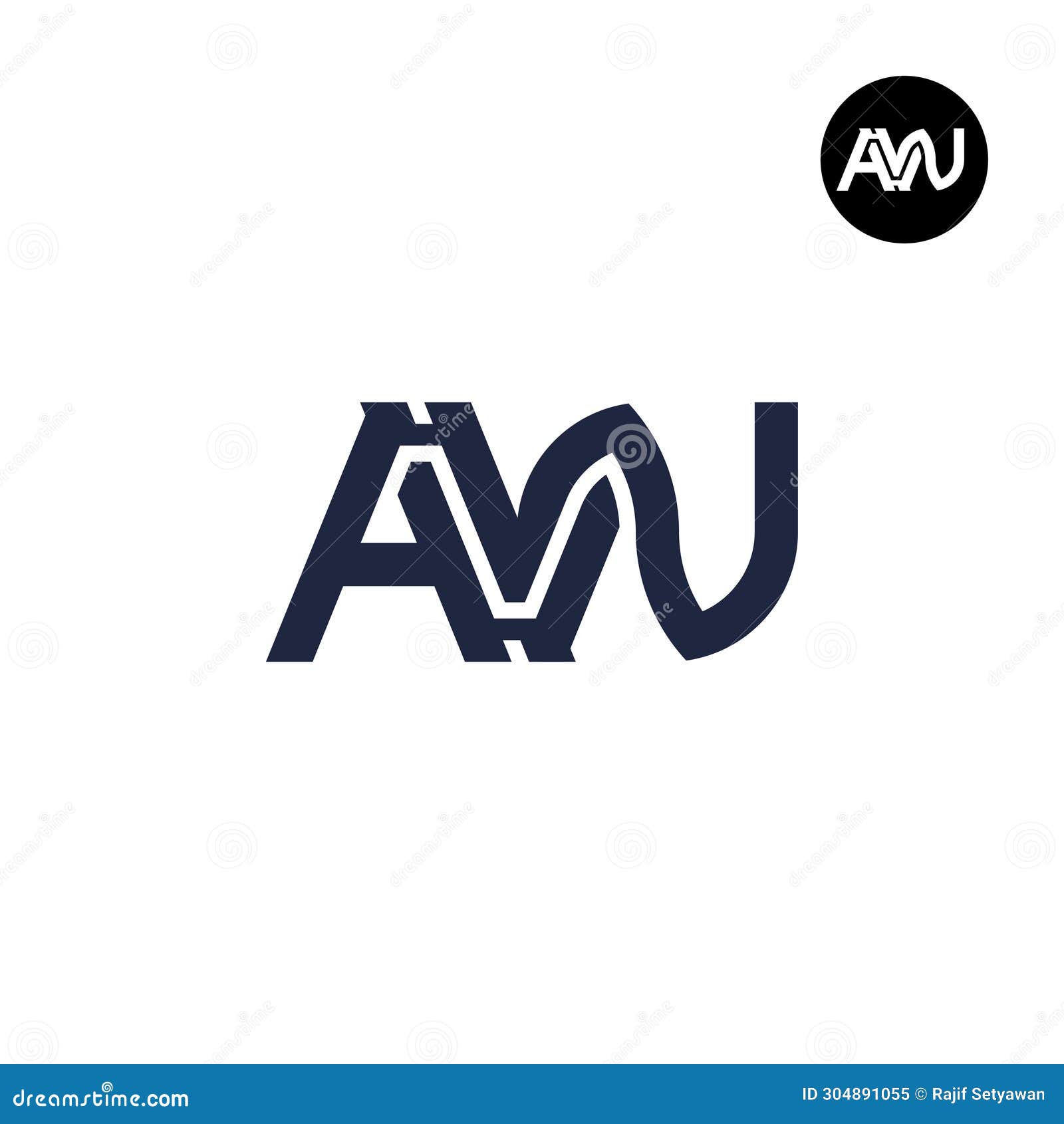 Letter AVN Monogram Logo Design Cartoon Vector | CartoonDealer.com ...