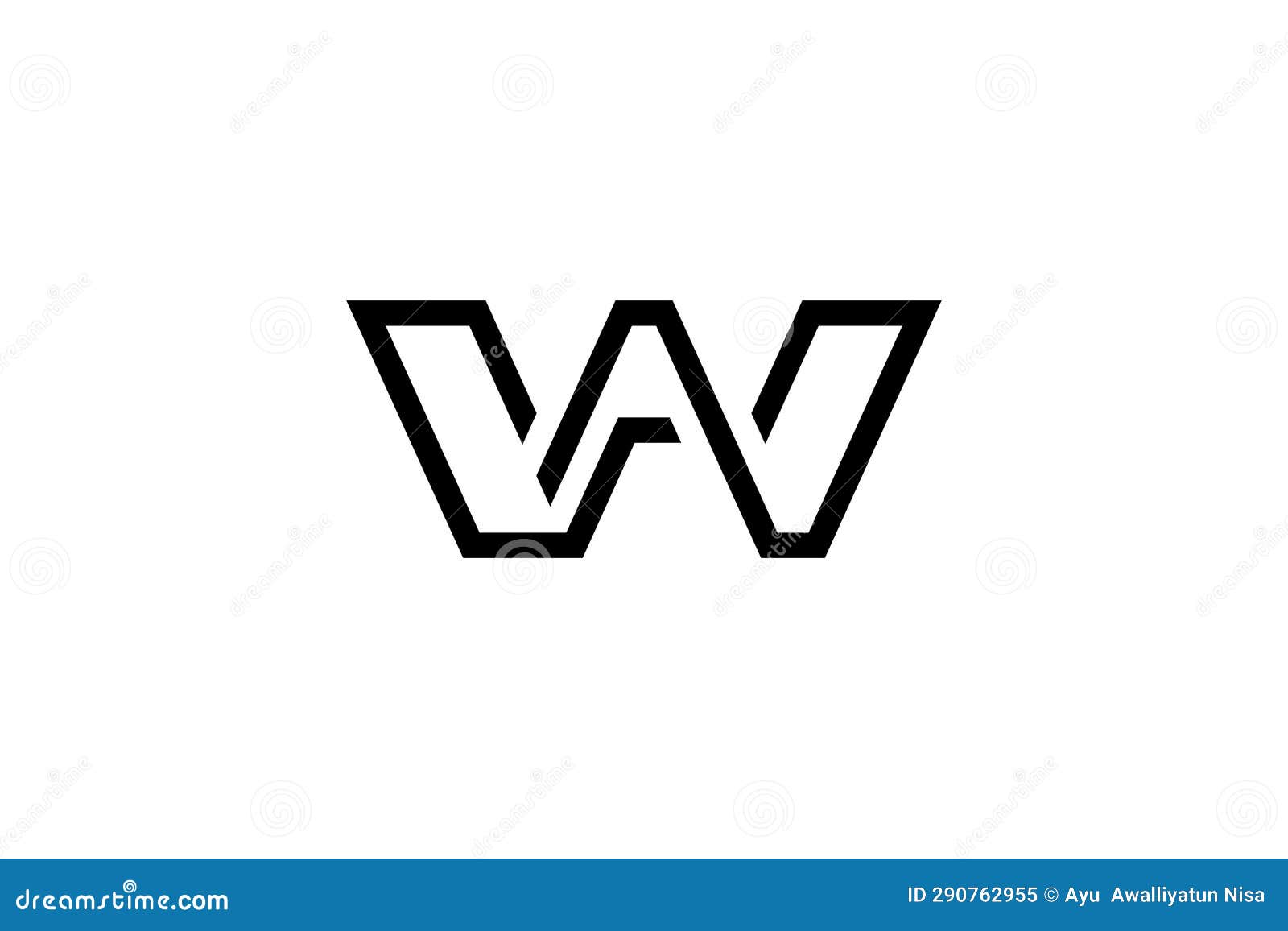 Letter AW Logo Design Vector Stock Vector - Illustration of typography ...