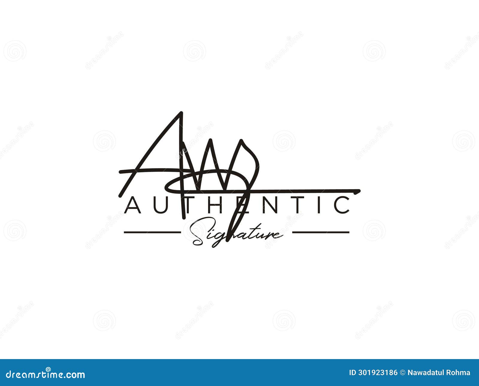 Letter AW Signature Logo Template Vector Stock Vector - Illustration of ...